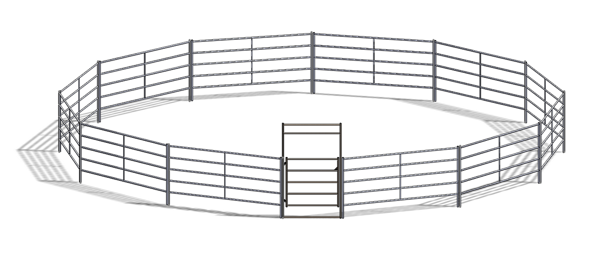 40ft Round Pen (5-Rail) 14-Gauge Steel – Ranchers Fence and Equipment